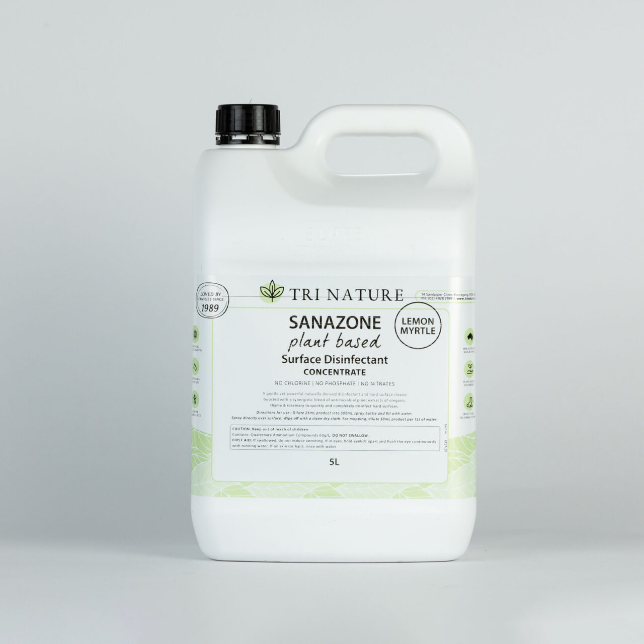 Disinfectant concentrate lemon myrtle bulk - Tri Nature