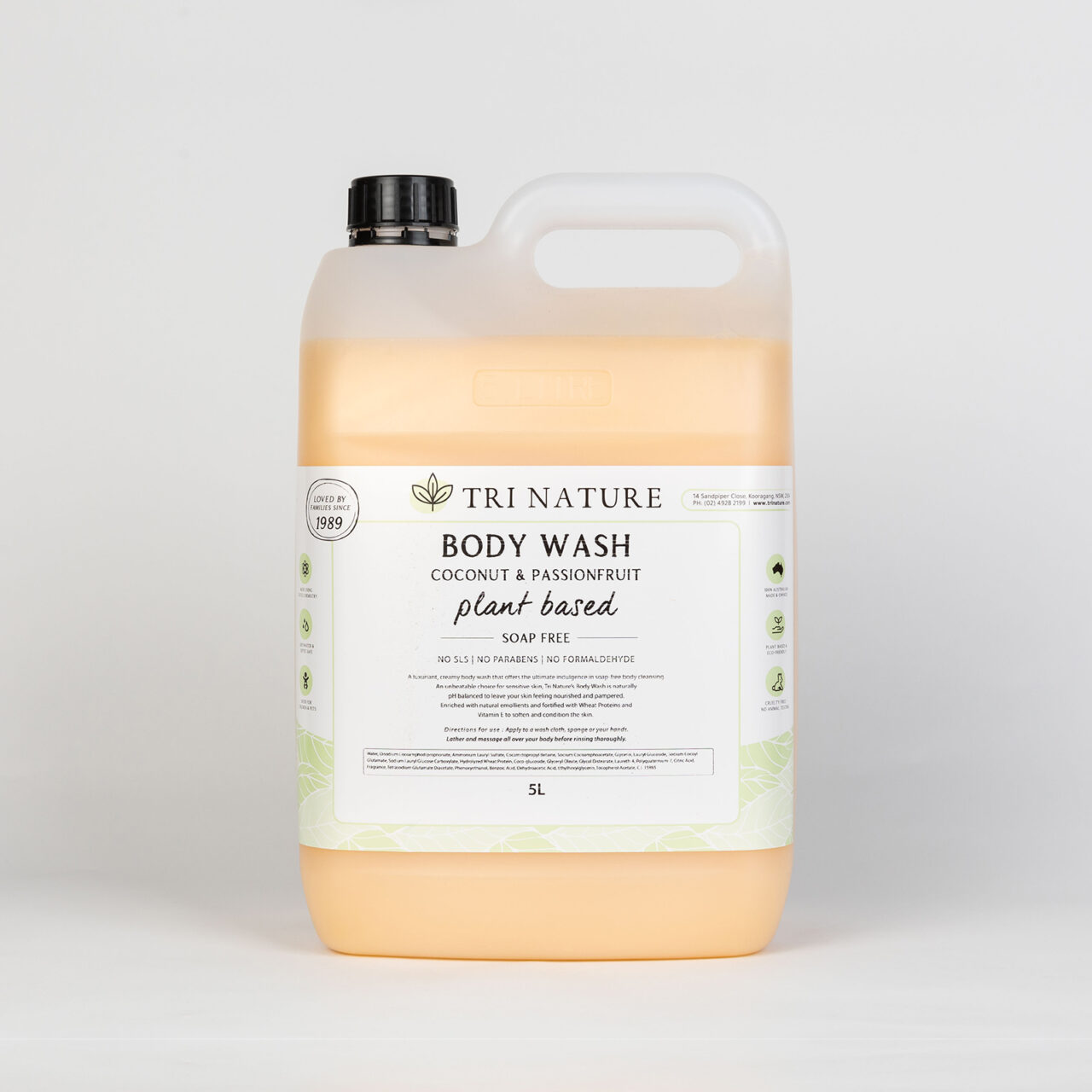 Body wash coconut & passionfruit bulk - Tri Nature